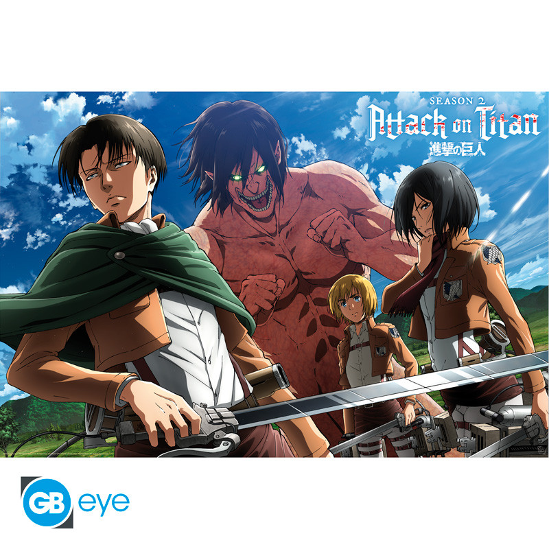 ATTACK ON TITAN - Poster Maxi 91,5x61 FSC MIX - Prêts à se battre ! - Abysse Corp